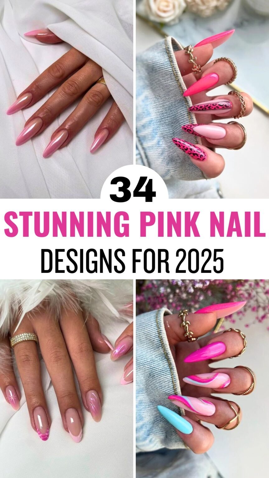 34 Pink Nails Designs Ideas for 2025 – Fashion Trend Hacks