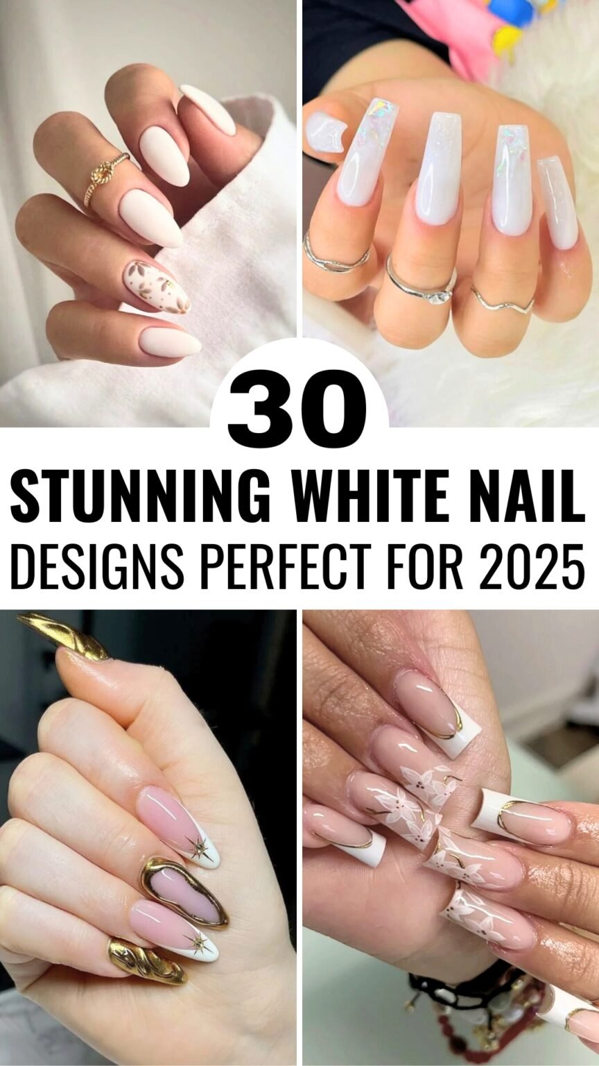 30 Stunning White Nails Ideas for 2025 – Fashion Trend Hacks