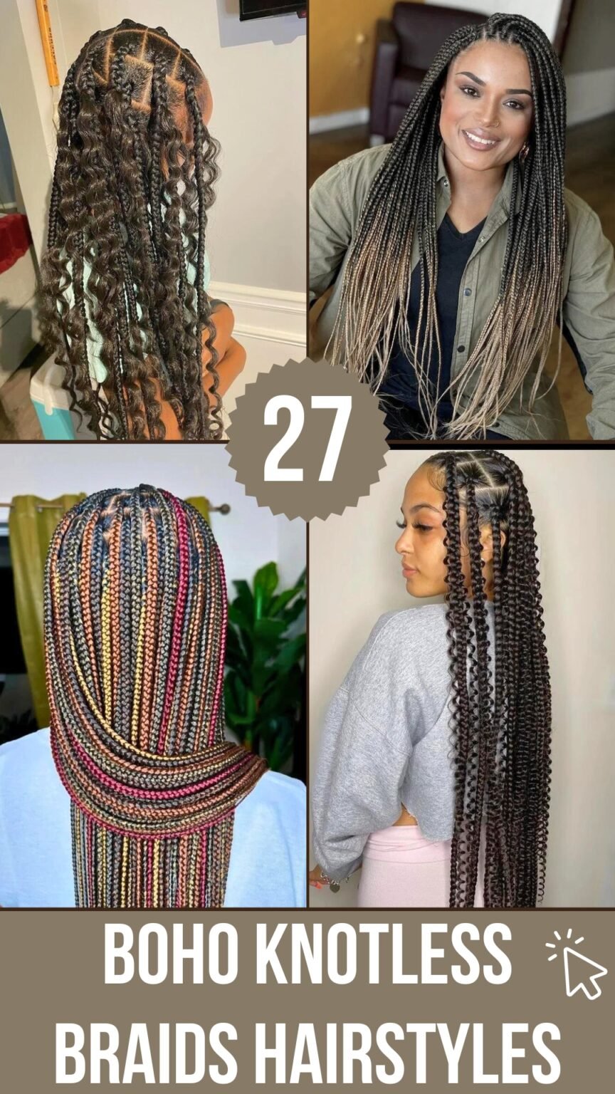 27 Boho Knotless Braids Hairstyles Ideas 2024 – Fashion Trend Hacks