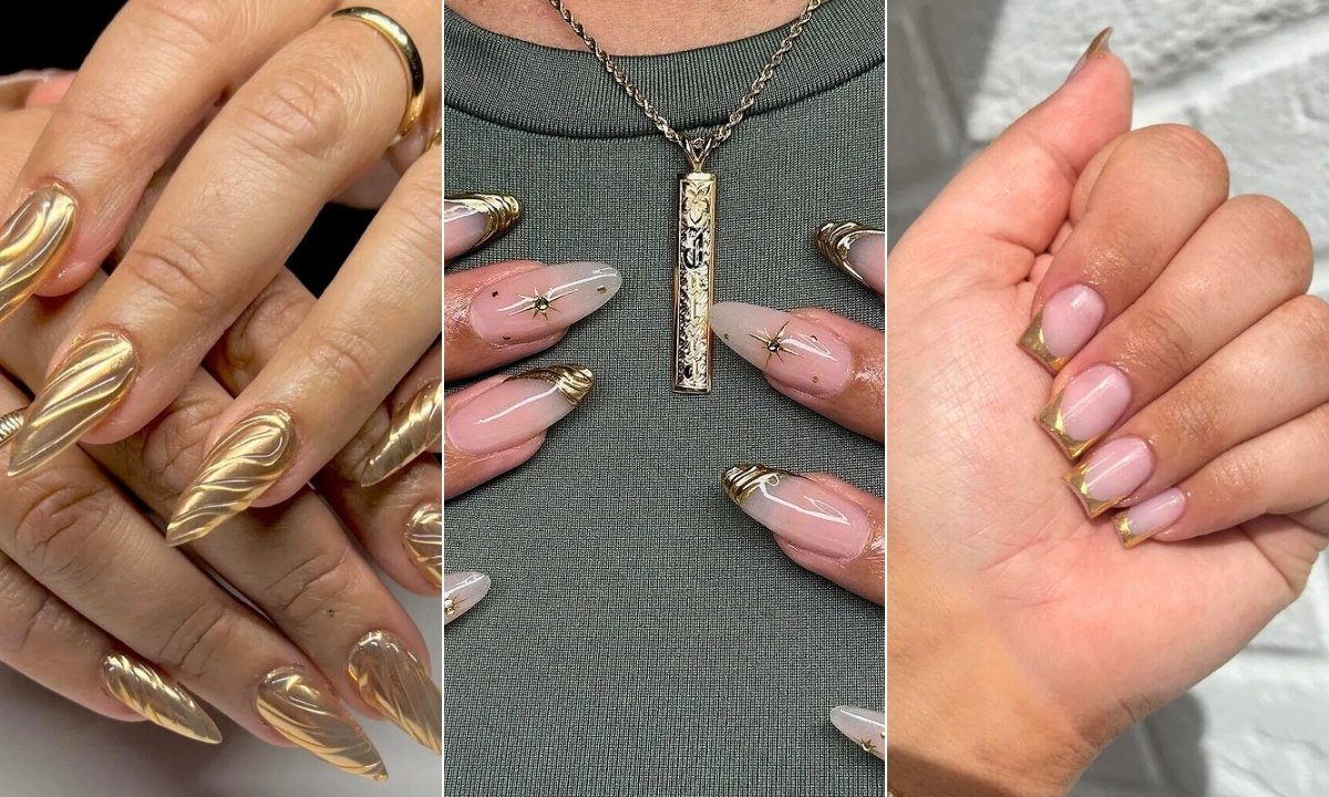 30 Stunning Gold Nail Ideas for 2025 – Fashion Trend Hacks