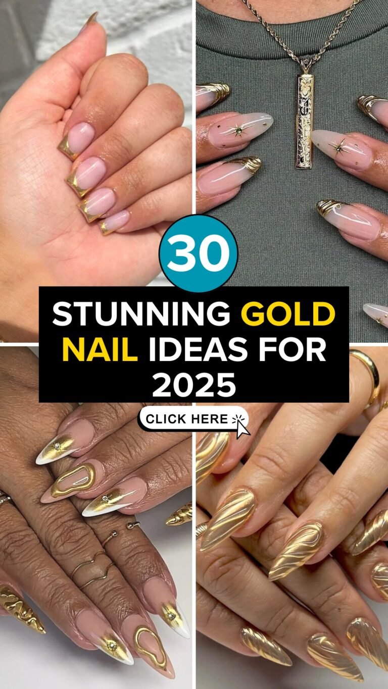 30 Stunning Gold Nail Ideas for 2025 – Fashion Trend Hacks