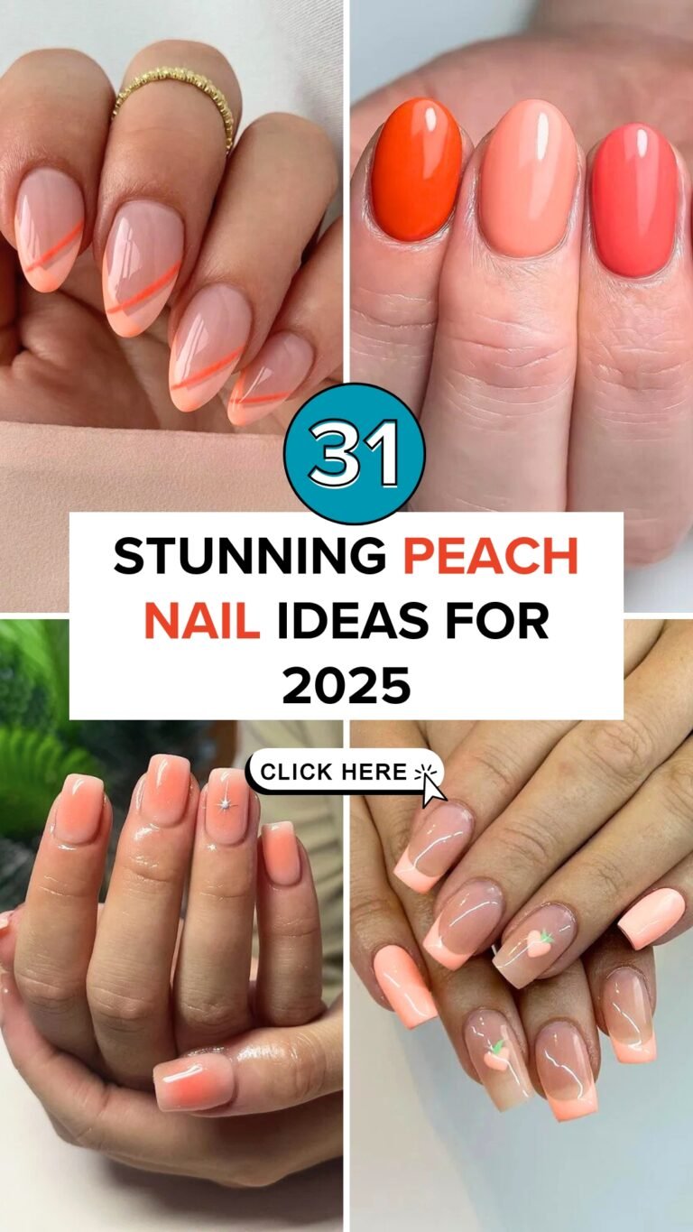 31 Stunning Peach Nail Ideas for 2025 – Fashion Trend Hacks