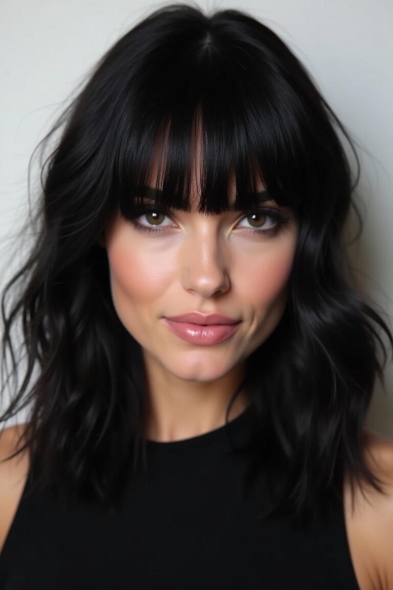 26 Black Hair with Bangs Hairstyle Ideas 2025 – Fashion Trend Hacks