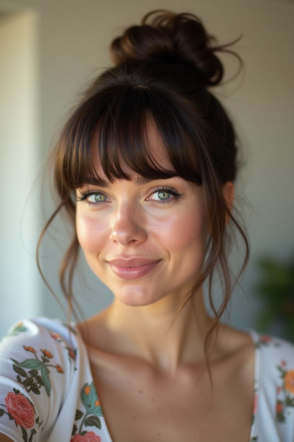 26 Elegant Bun with Bangs Hairstyle Ideas 2025 – Fashion Trend Hacks