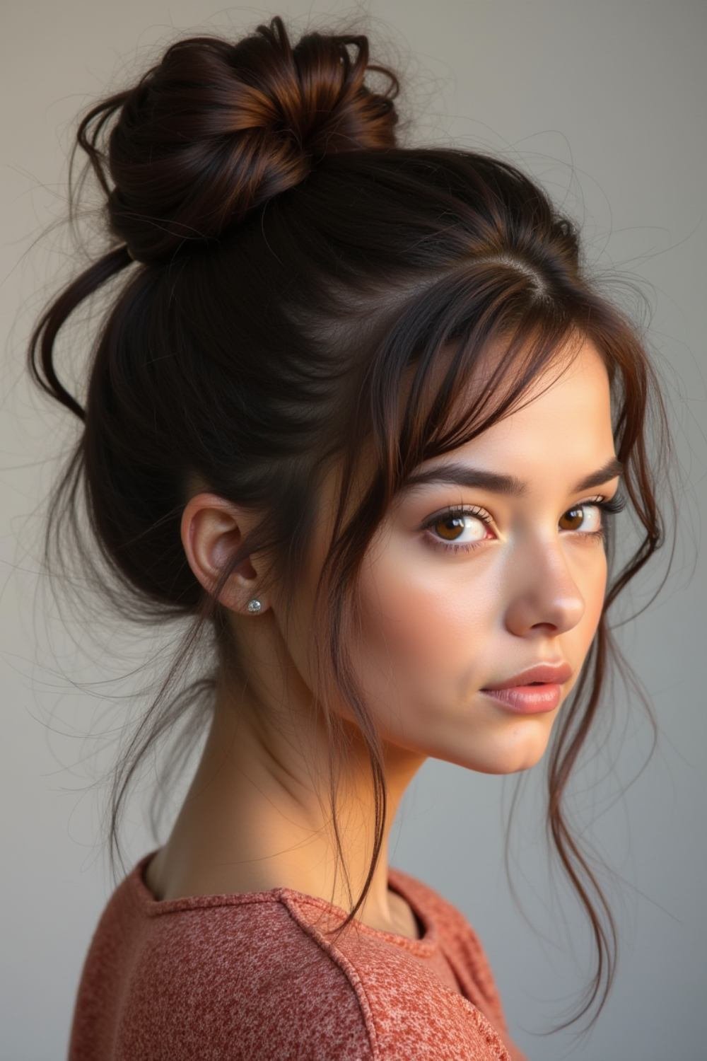 26 Elegant Bun with Bangs Hairstyle Ideas 2025 – Fashion Trend Hacks