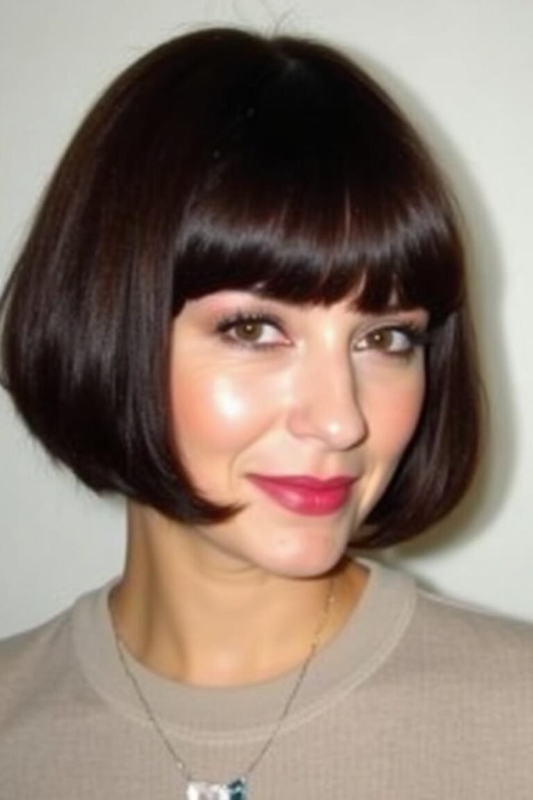 24 Short Hairstyles with Bangs For Round Faces for 2025 – Fashion Trend ...