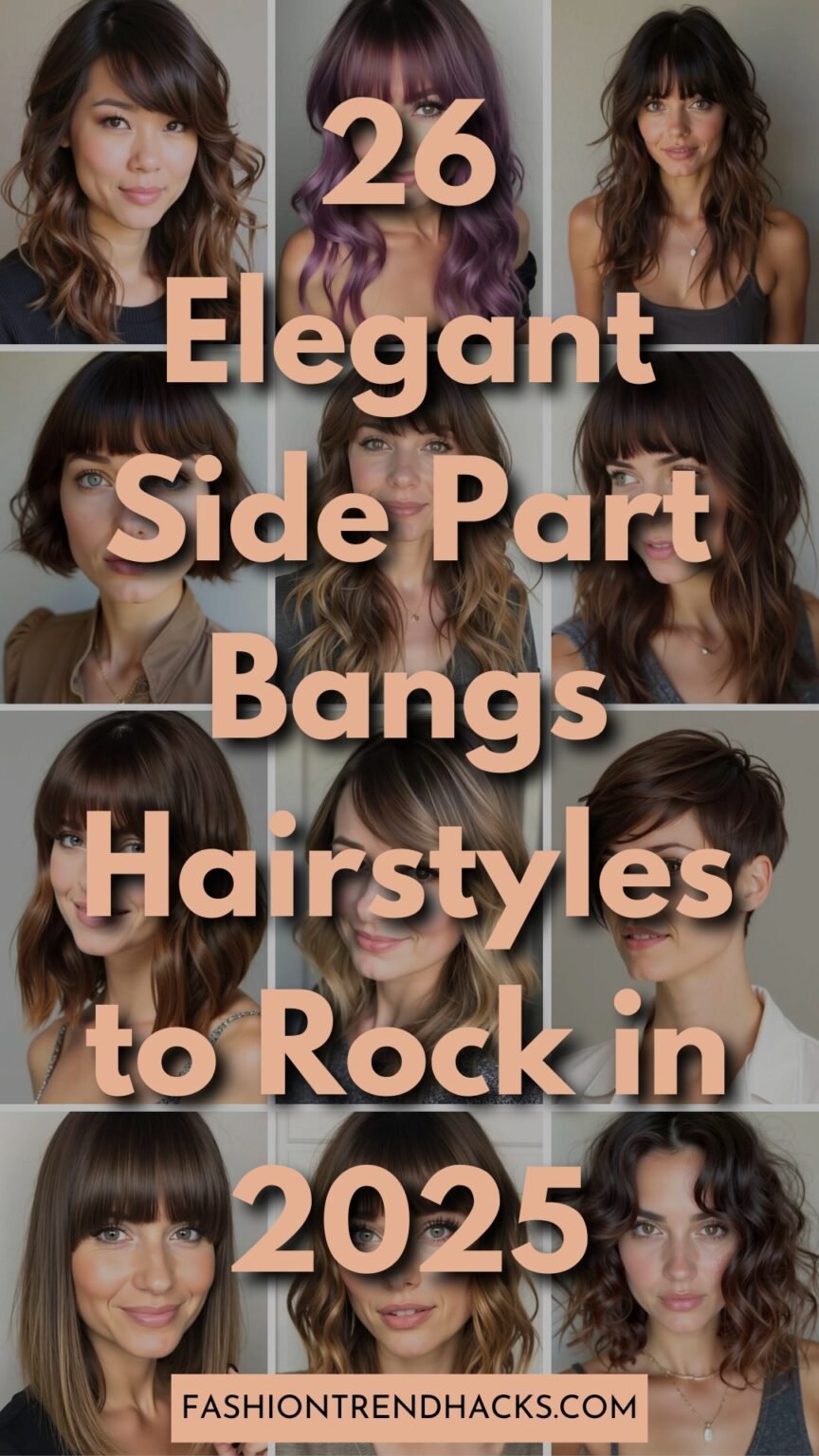 26 Elegant Side Part Bangs Hairstyle Ideas 2025 – Fashion Trend Hacks