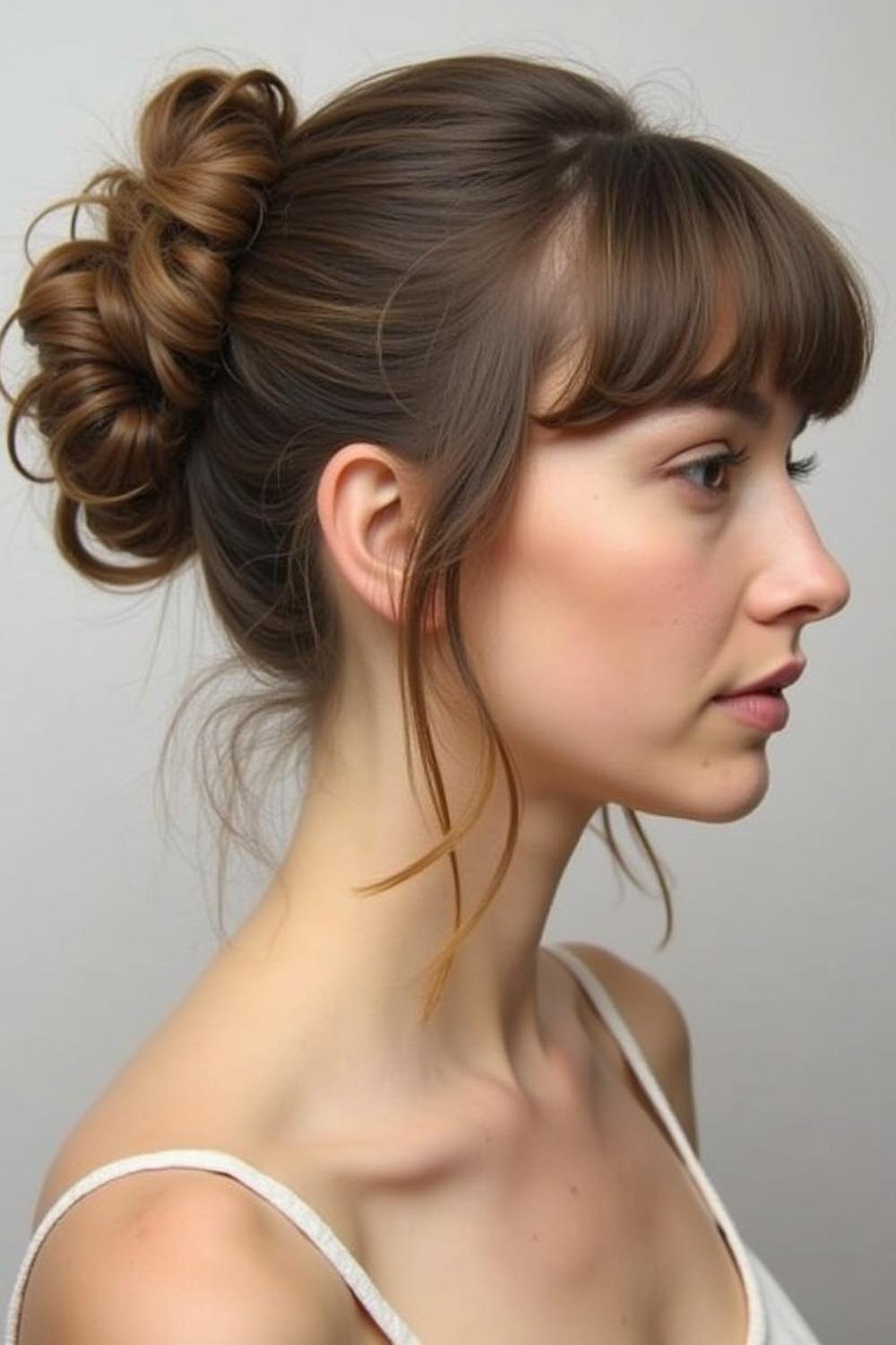 22 Stunning Updo Hairstyles with Bangs for 2025 – Fashion Trend Hacks